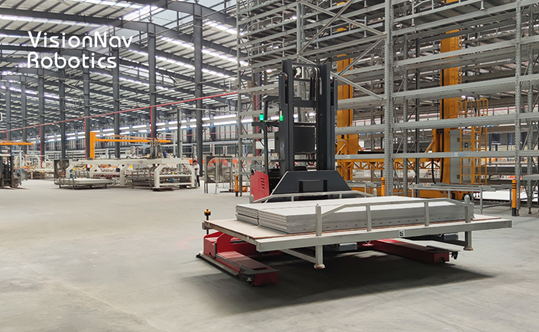 Heavy-load AGV VisionNav Robotics Application in Ceramic Industry